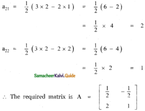 Samacheer Kalvi 11th Maths Guide Chapter 7 Matrices and Determinants Ex ...